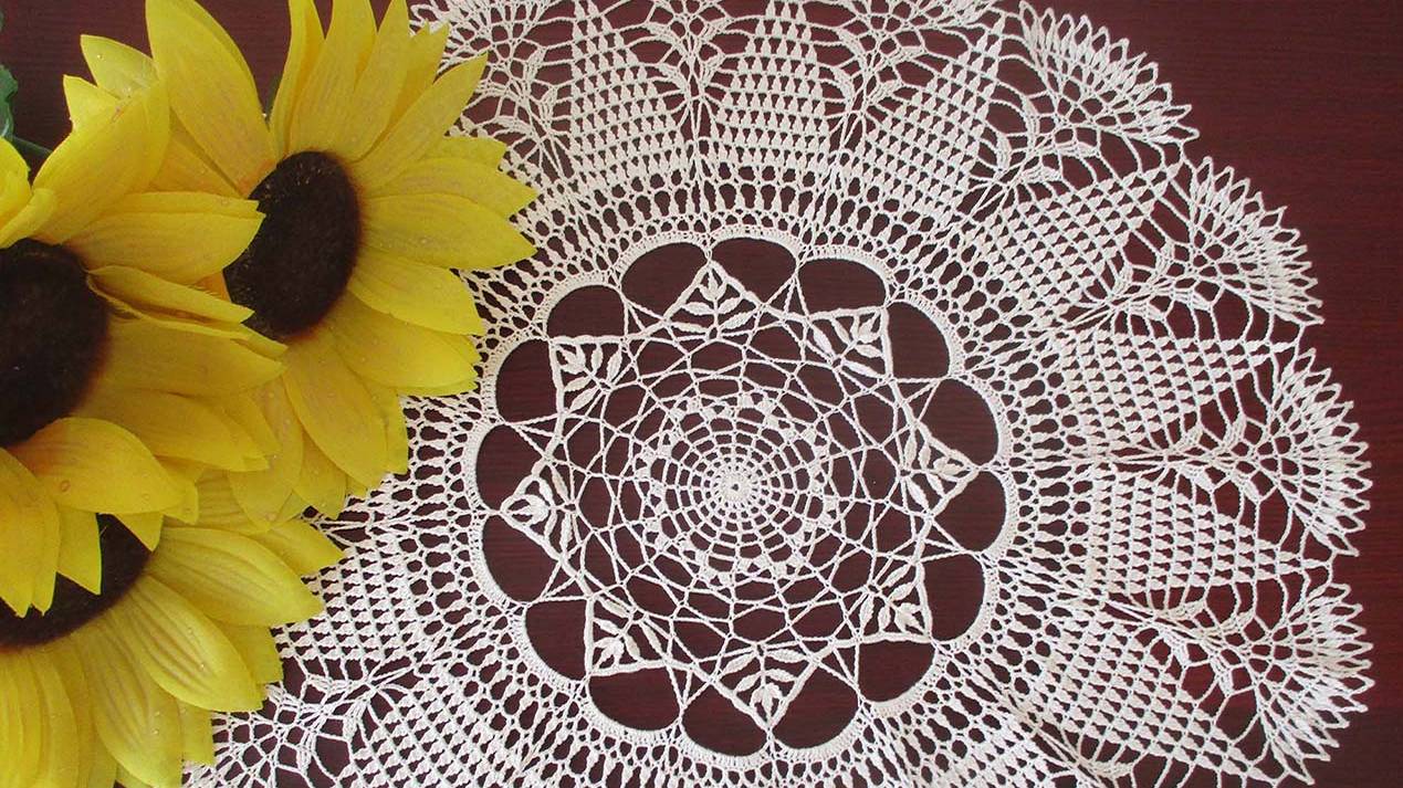 ПРЕВОСХОДНАЯ САЛФЕТКА "КАССАНДРА" КРЮЧКОМ (МК на Рутуб)