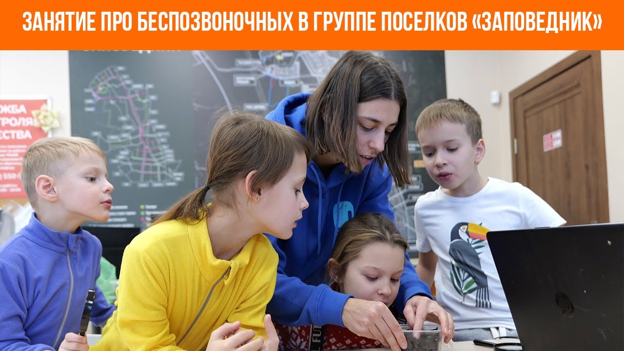 Занятие про беспозвоночных в коттеджном поселке «Заповедник»