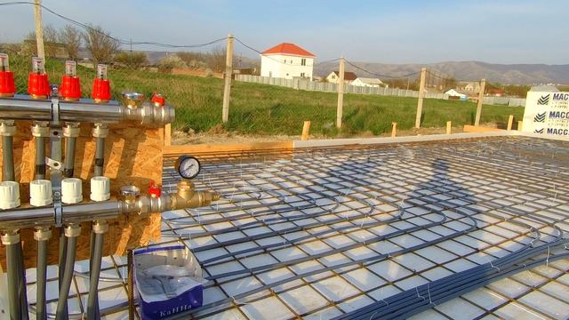 Раскладка трубы теплого пола под УШП в Крыму