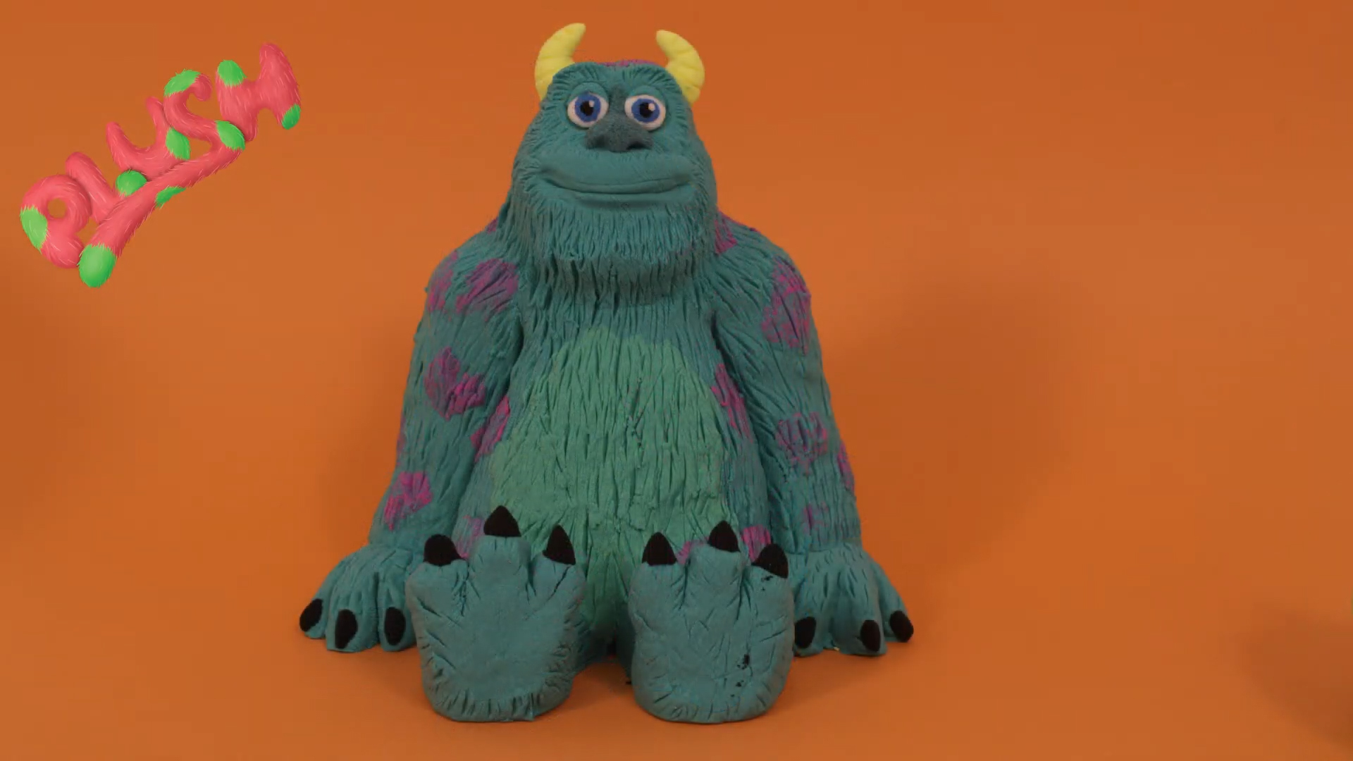 Инструкция по лепке из пушистого пластилина PLUSH: Джеймс Салливан из "Корпорации Монстров"