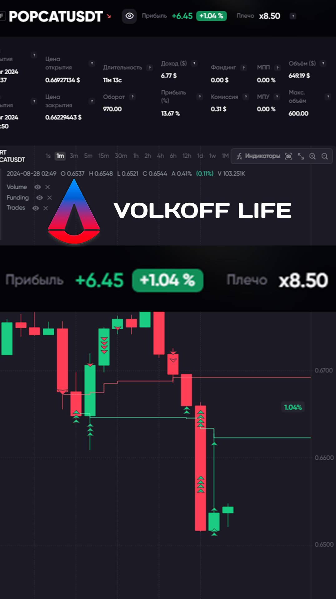 1% Скальперская сделка крипто монеты POPCAT  #скальпинг #скальпингкриптовалюты #криптовалюта