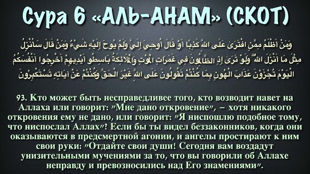Сура 6 - Аль-Анам (арабские и русские титры) - Мухаммад Люхайдан