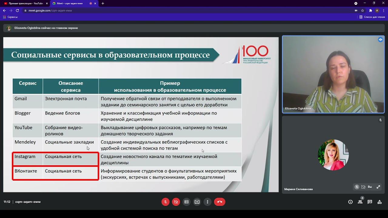 Социальные сети в учебном процессе