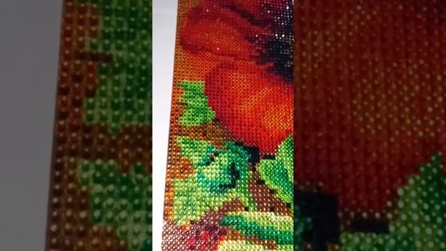 Алмазная мозаика "Маки", автор Вера Фролова в рамках СП "Шик, блеск, красота". Размер: 30х40см.