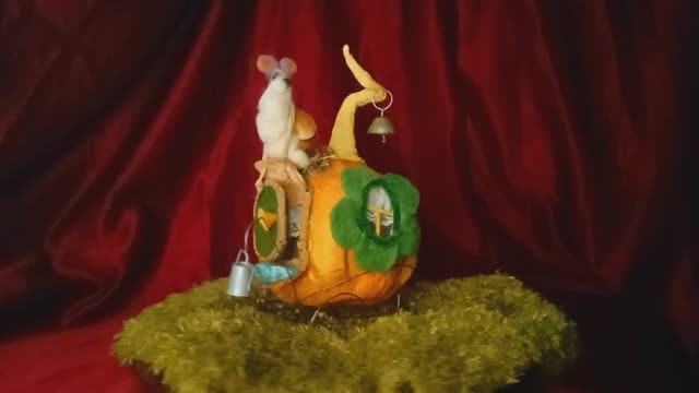 Домик из соленого теста "Карета-тыква с кучером"