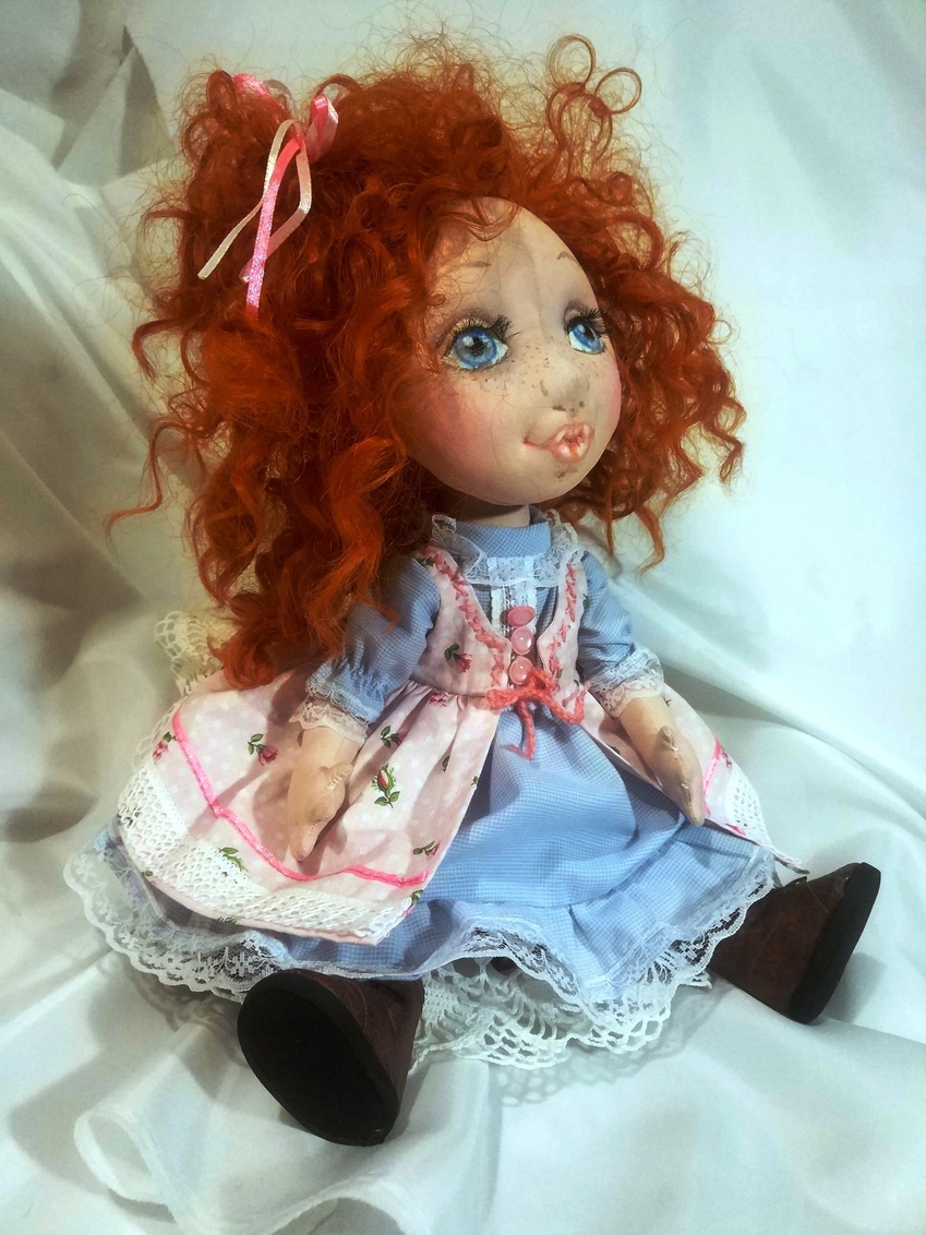 Куколка текстильная ручной работы Ксюша.