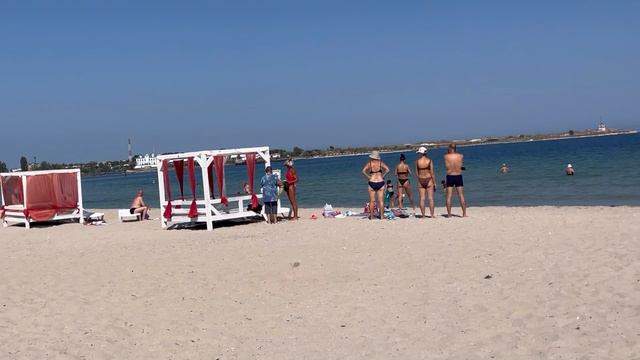 08.08.2024 Часть 1 ЧЕРНОМОРСКОЕ! ПЛЯЖ утро. Зостера Марина и Центральная аллея