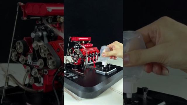Микро двигатель V8, мощность 4 л с #short #shorts #shortvideo