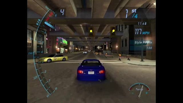 NFS Underground - Гонка 19 - Drag - 14th and Vine Construction Reverse (без комментариев)