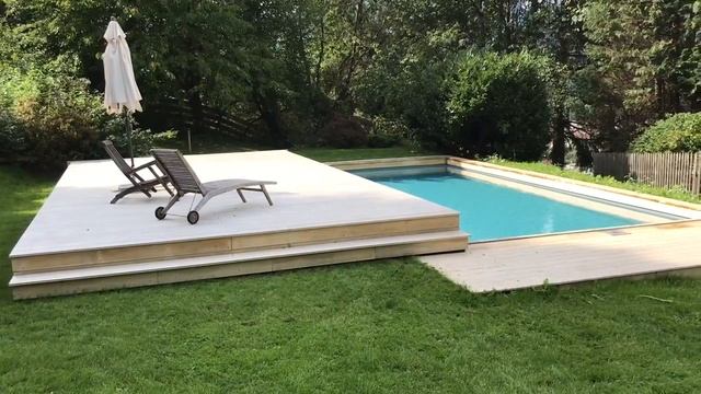 Сдвижная терраса для бассейна 10,0 x 4,5 м