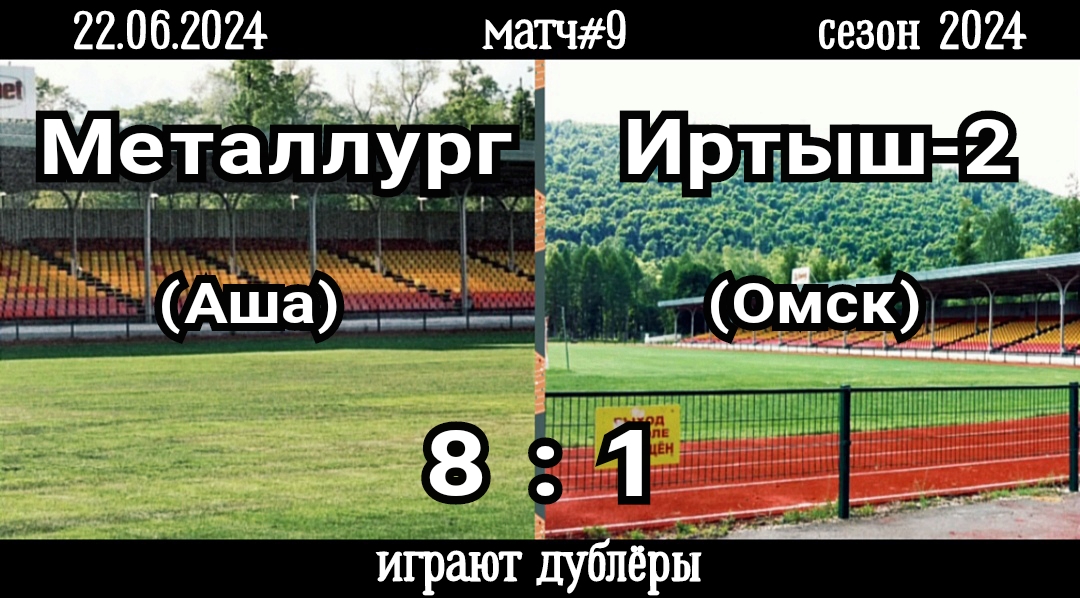 Металлург (Аша)-Иртыш-2 (Омск) 8:1 (22.06.2024). Матч#9, сезон 2024 (видео голов).