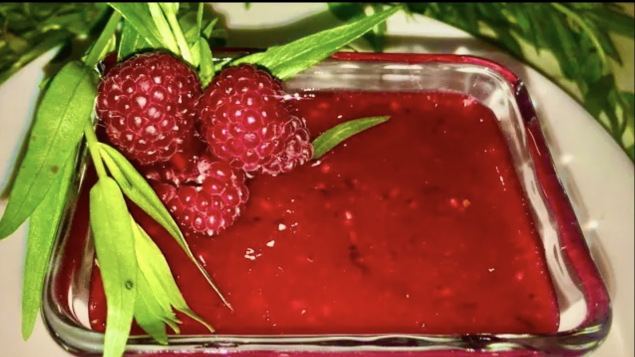 Малиновый соус с тархуном ?