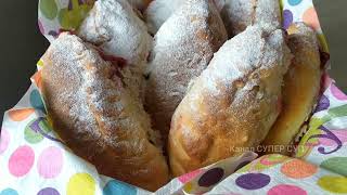 ПИРОЖКИ С БРУСНИКОЙ ИЗ ДРОЖЖЕВОГО ТЕСТА В ДУХОВКЕ ! #пирожки #пирожкисбрусникой #пирожкивдуховке