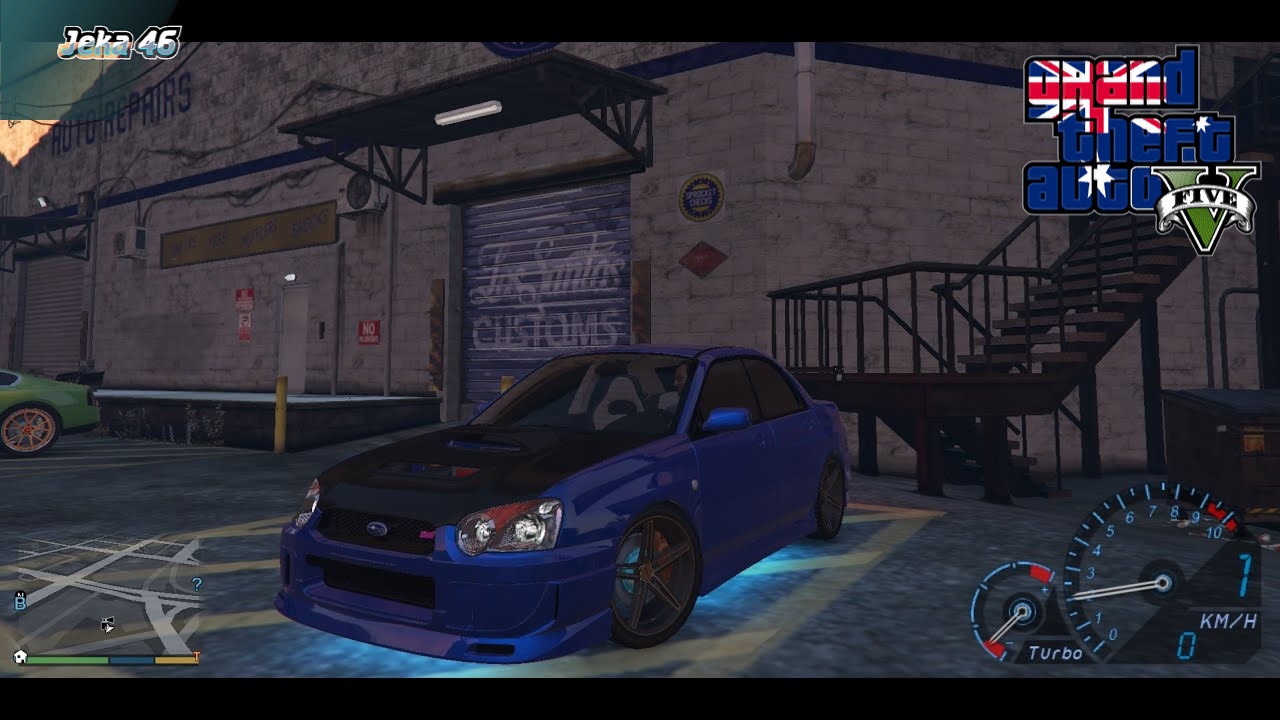 GTA V Subaru WRX STI звук двигателя Subaru