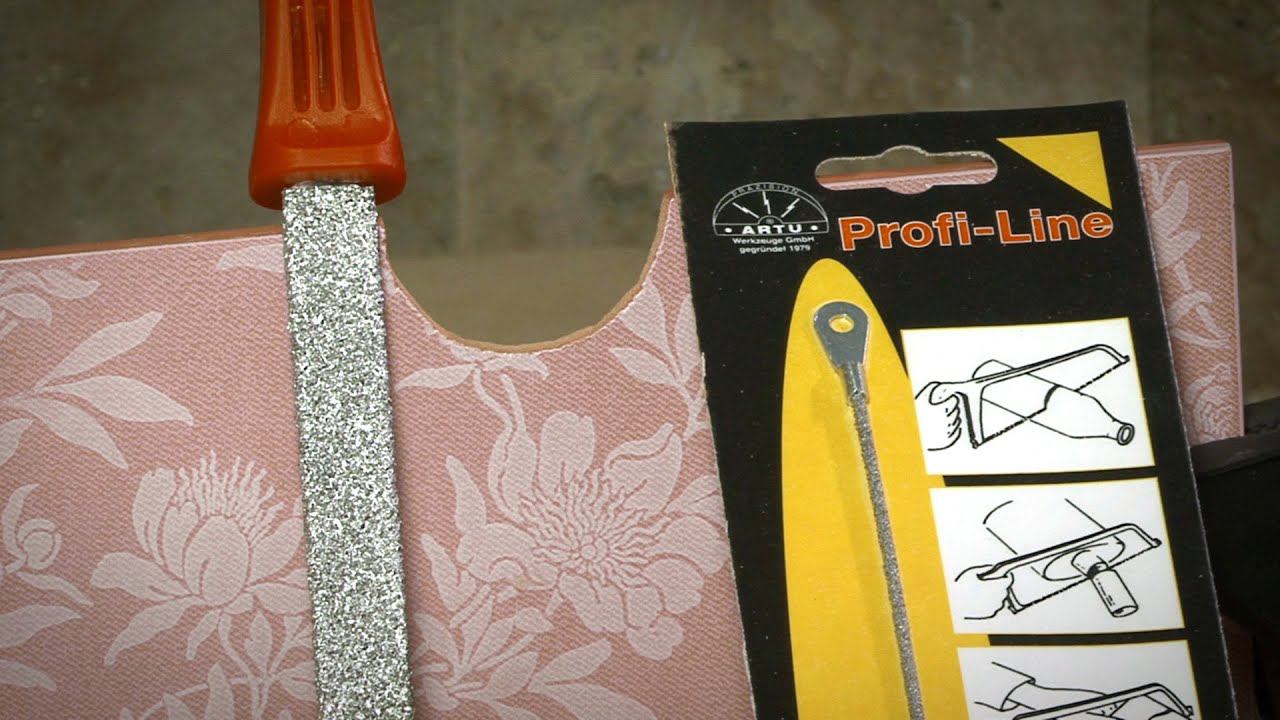 Выпиливаем полукруглое отверстие в керамической плитке