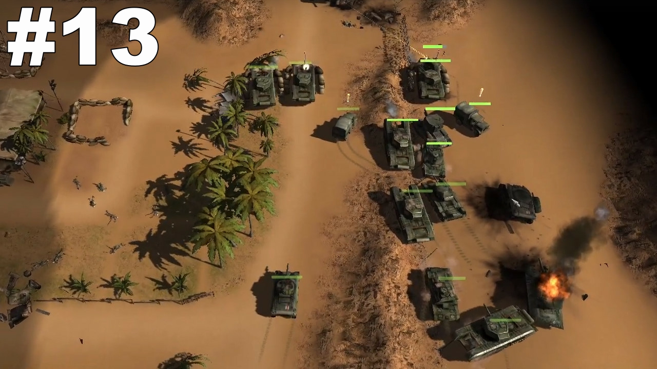 ▶Desert Rats vs. Afrika Korps. Кампания Союзников. Миссия 4: Куры на насесте. #13