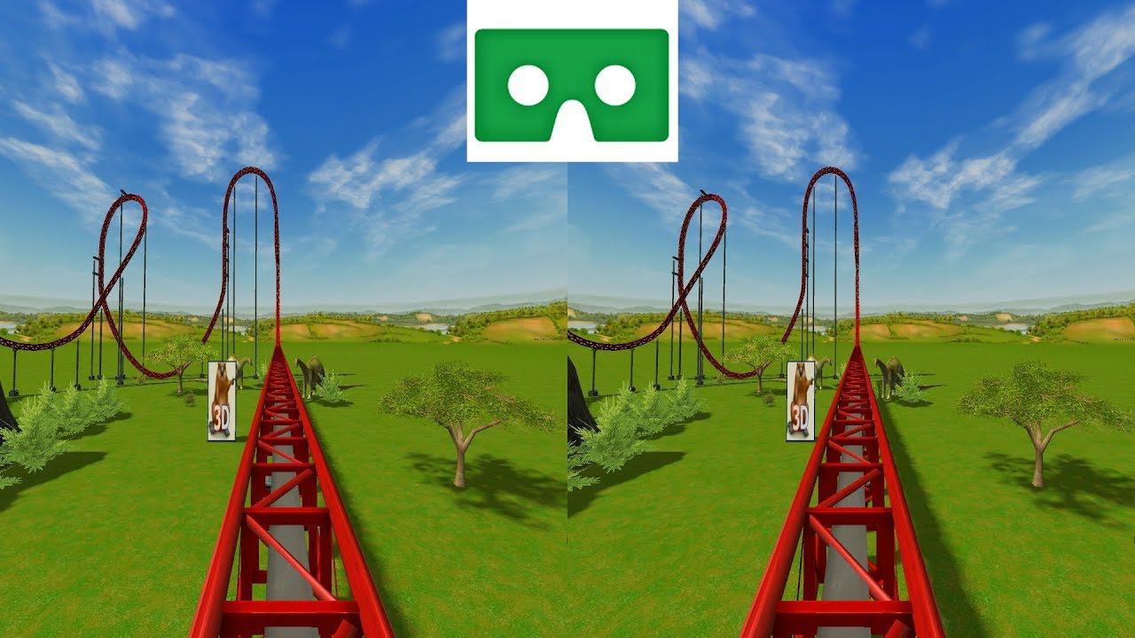 Roller Coaster 3D VR video 3D SBS VR box google cardboard 1