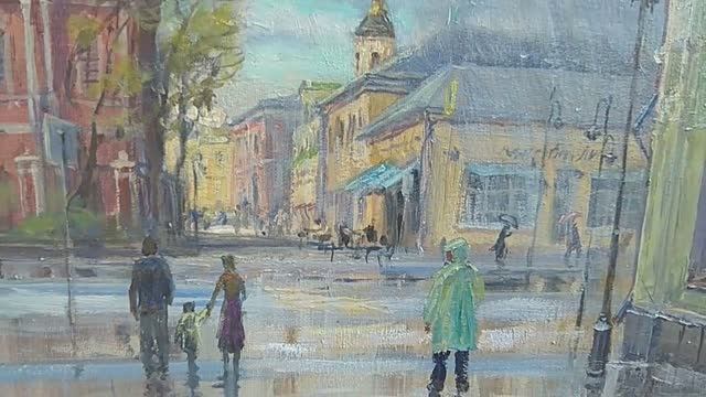 353. Дождь на Пятницкой 50х70, х.,м., 2020.mp4
