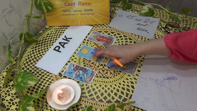 4 - РАК - прогноз ТАРО - с  15.01.2024г. по  21.01.2024г. + Послание от Высших Сил.