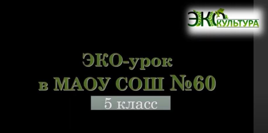 ЭКО-урок в МАОУ СОШ №60  апрель 2021г.