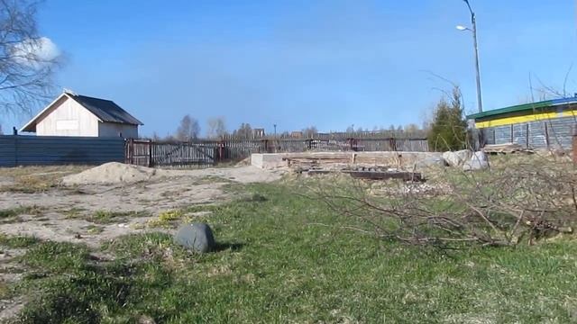 Открытие сезона. Строительство дома 6 х 9 из бруса. Ленточный фундамент [v2LRtUGnOU0].mp4