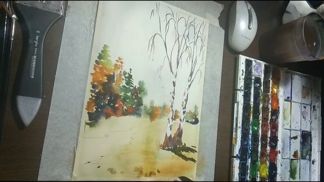 Акварель. Осень.