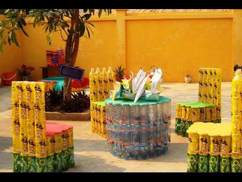 МЕБЕЛЬ из пластиковых бутылок -  простое решение для ДАЧИ