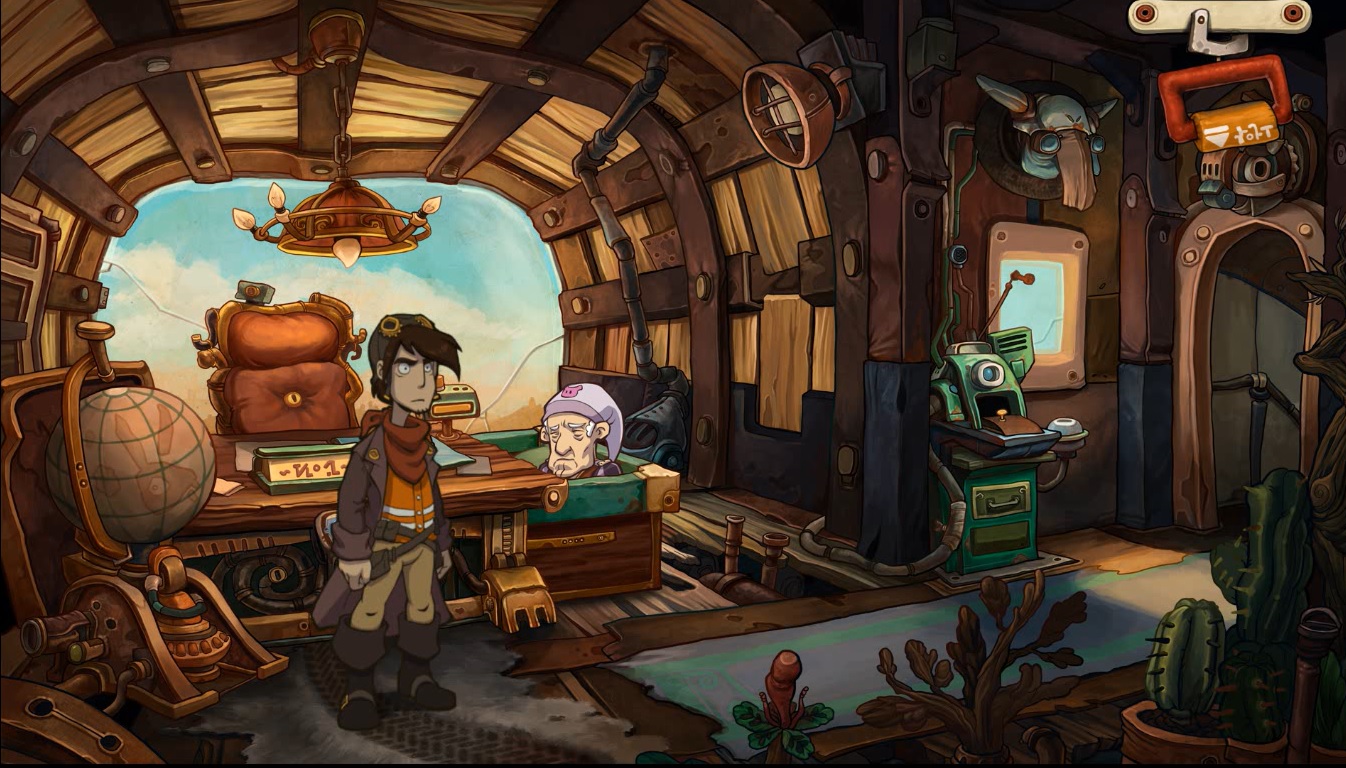 Кровать в столе. - Deponia #6