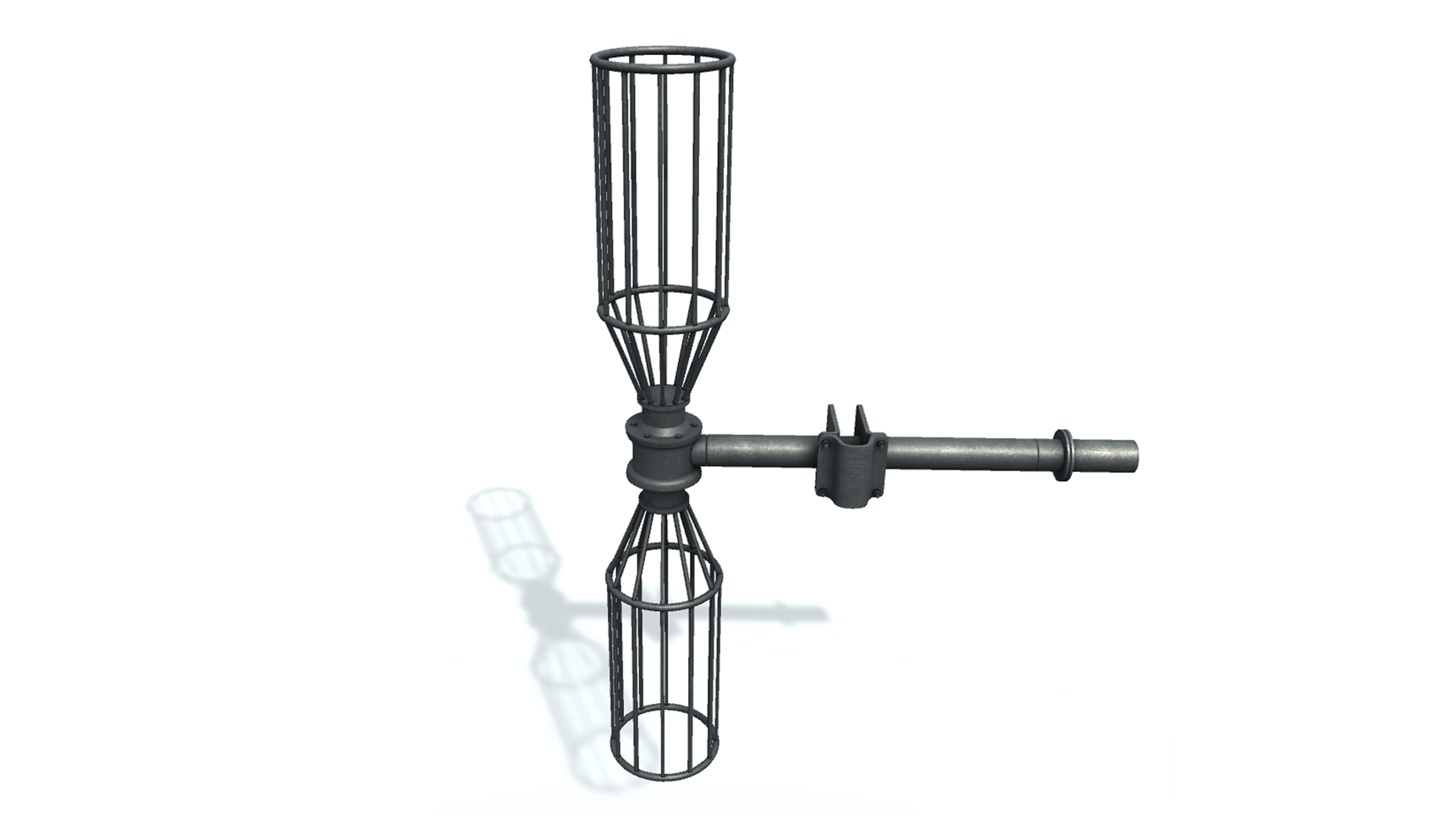 3D модель. Радиоантенна B. 3D model. Antenn Ship B.