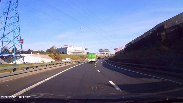 Выезд с  МКАД(внешнее кольцо) на Ярославское шоссе в область.