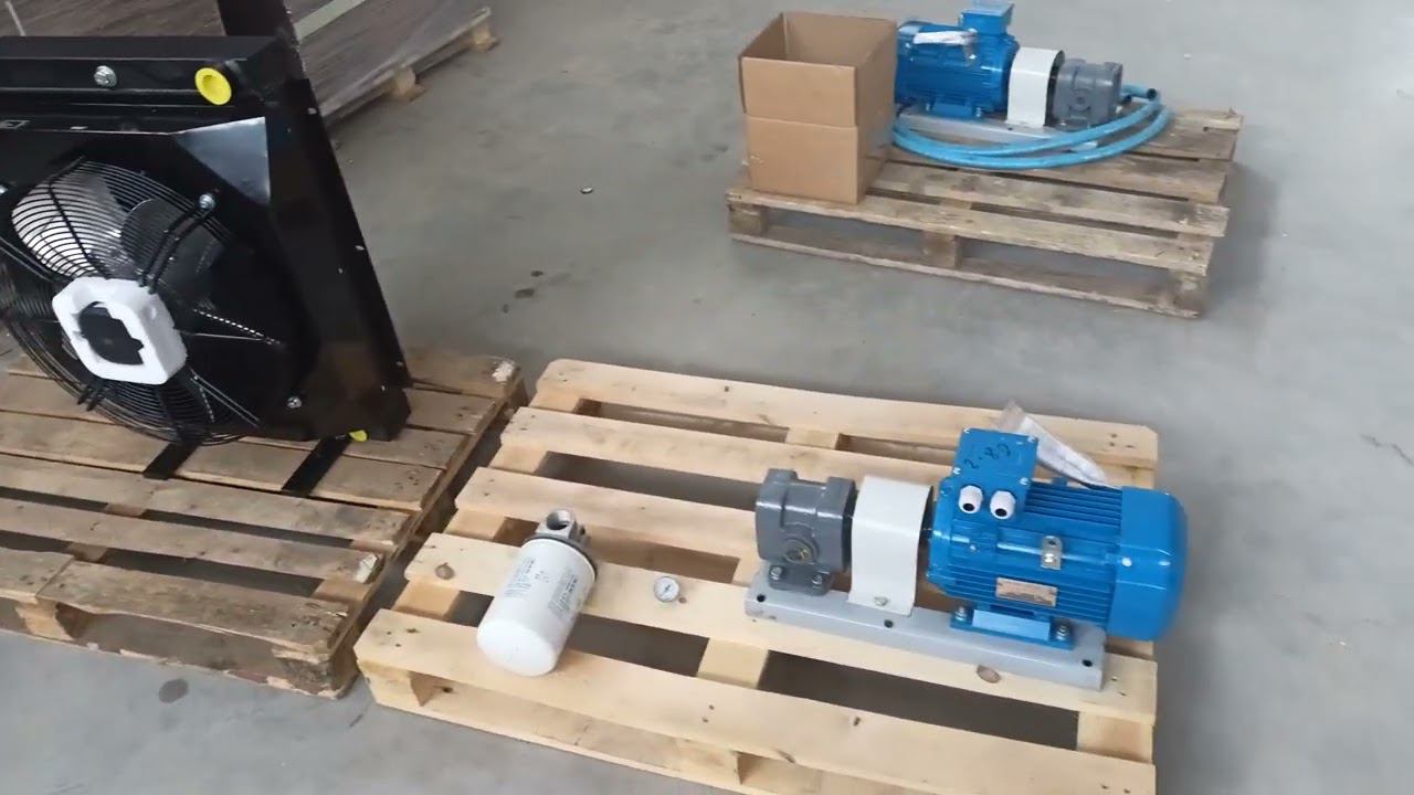 Автономная станция охлаждения для масла повышенной вязкости.