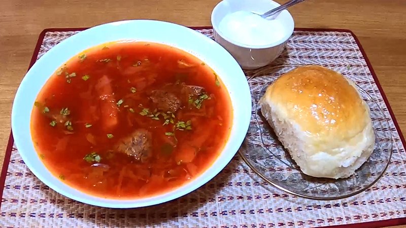 Готовим БОРЩ с ЧЕСНОЧНЫМИ БУЛОЧКАМИ. Оторваться невозможно.