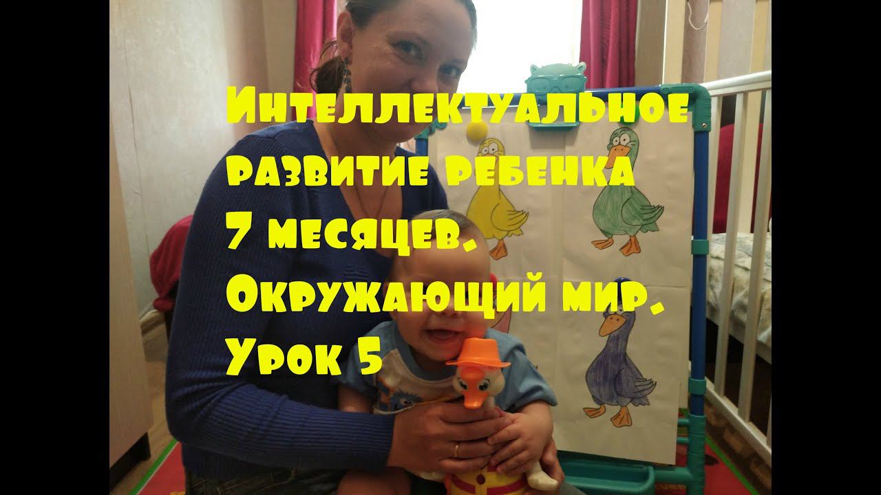 Интеллектуальное развитие ребенка 7 месяцев. Окружающий мир. Урок 5