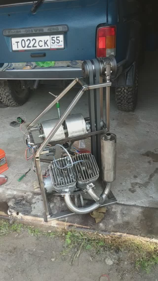 Самодельная винтомоторная установка для аэролодки.