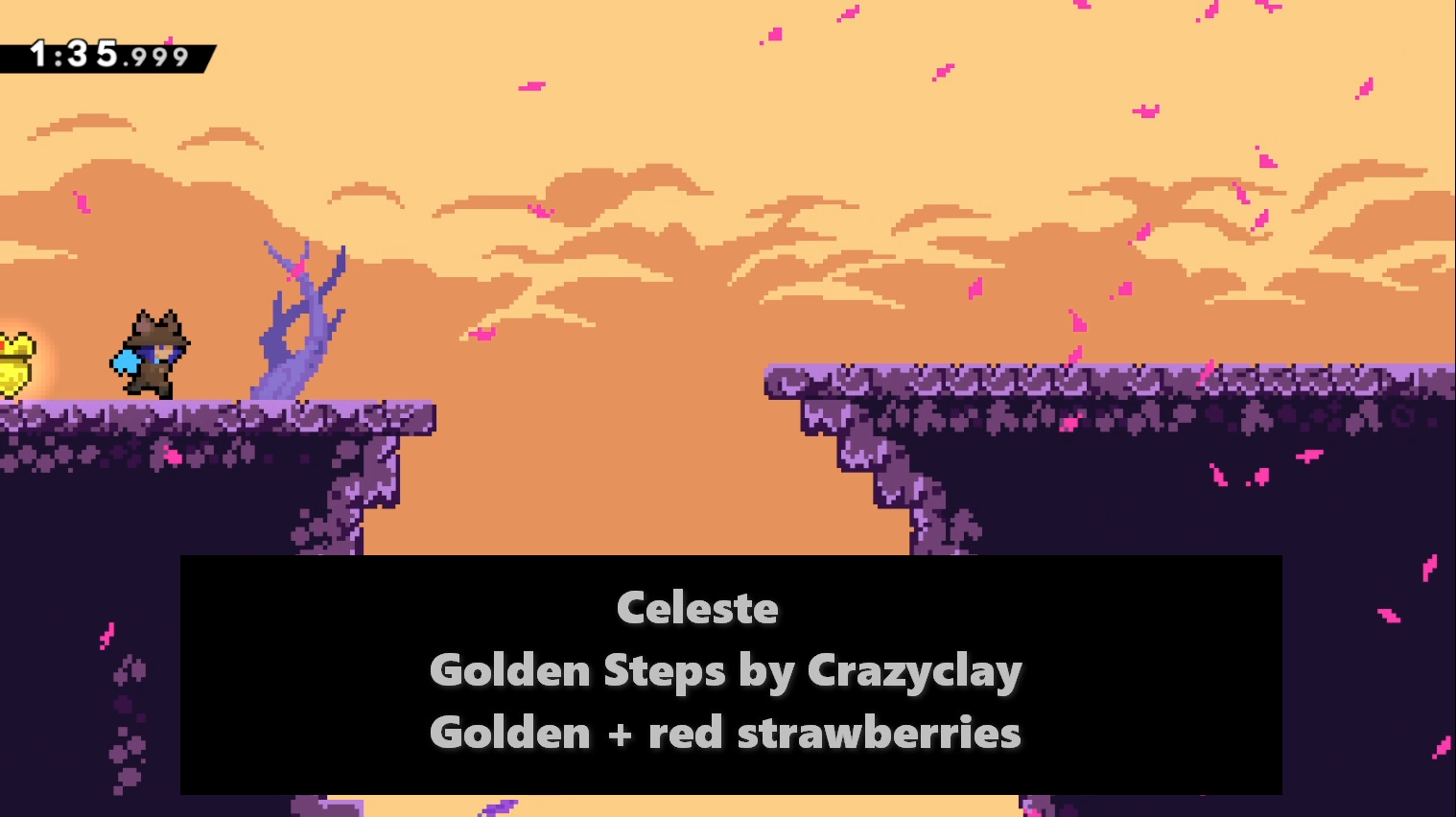 Celeste: Golden Steps by Crazyclay Golden + red strawberries.