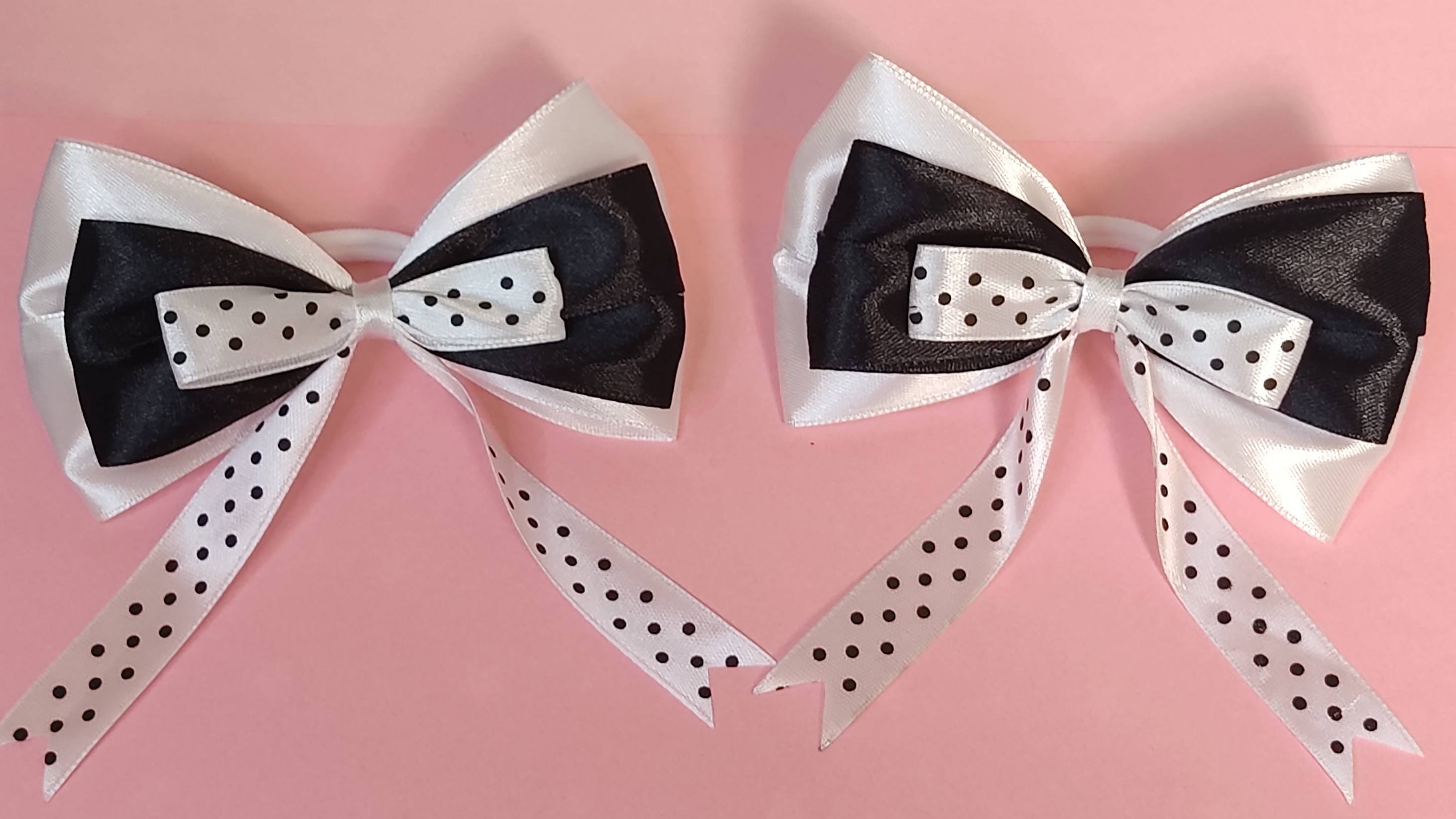 Бантики из атласных лент