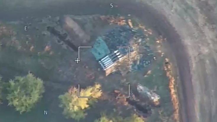 Уничтожение ЗРК "Бук-М1" ВСУ с помощью БПЛА-камикадзе "Ланцет" в Запорожской области.окт 2022г.