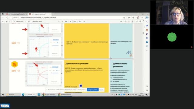 1С:Урок. Динамическая математика: исследование показательной и логарифмической функций