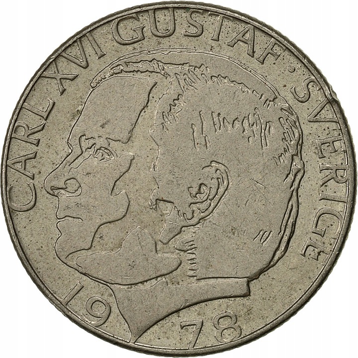 Монеты мира. Монеты Швеции. ОДНА КРОНА 1978 ШВЕЦИЯ.Нумизматика.Нумизмат.Коллекционер.Startup №- 50.