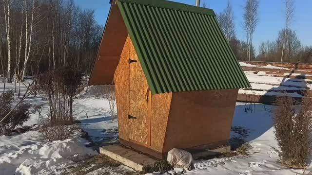 Дачный туалет Теремок из OSB. Первое строение сделанное своими руками.