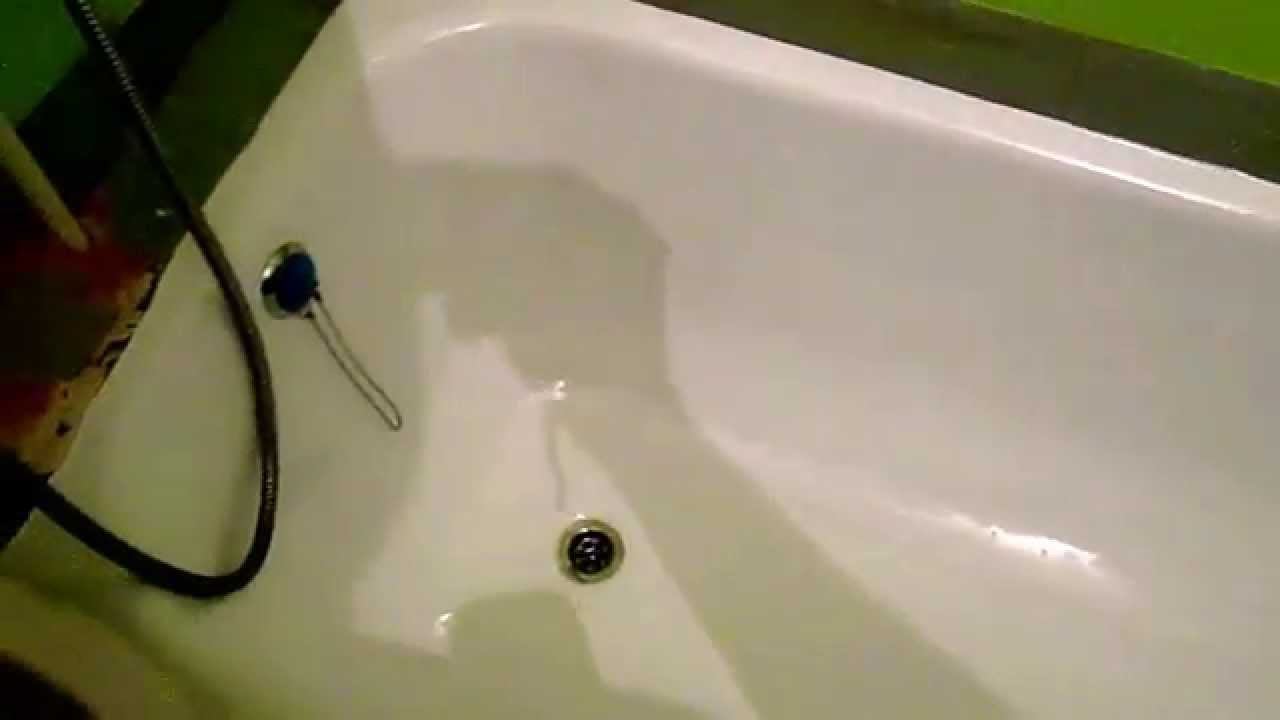 ванна после ремонта (покрыли акрилом).