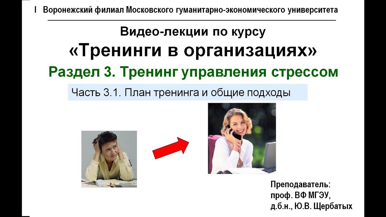 Тренинг управления стрессом. Часть 1