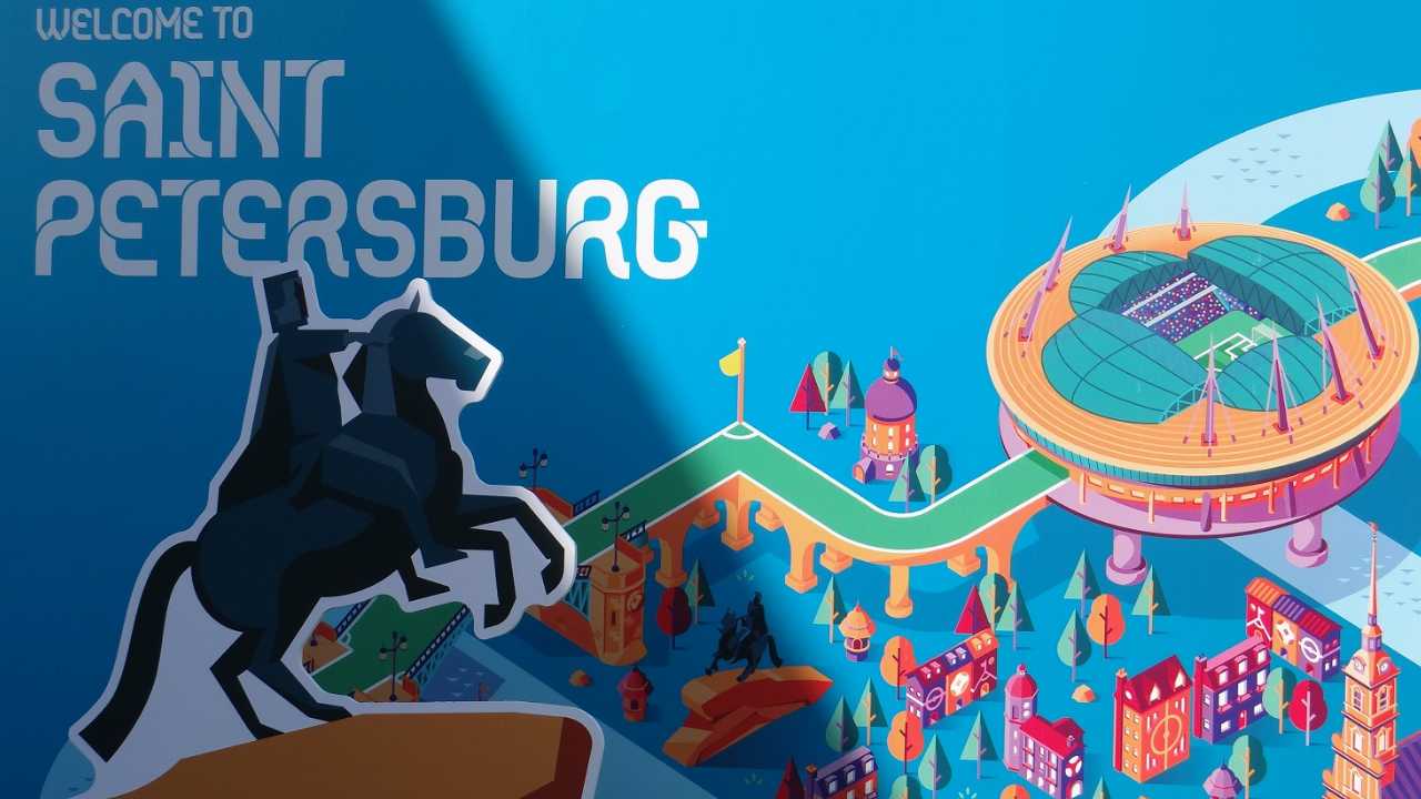 Фан-зоны оборудованы в центре Санкт-Петербурга к Чемпионату Европы по футболу EURO 2020