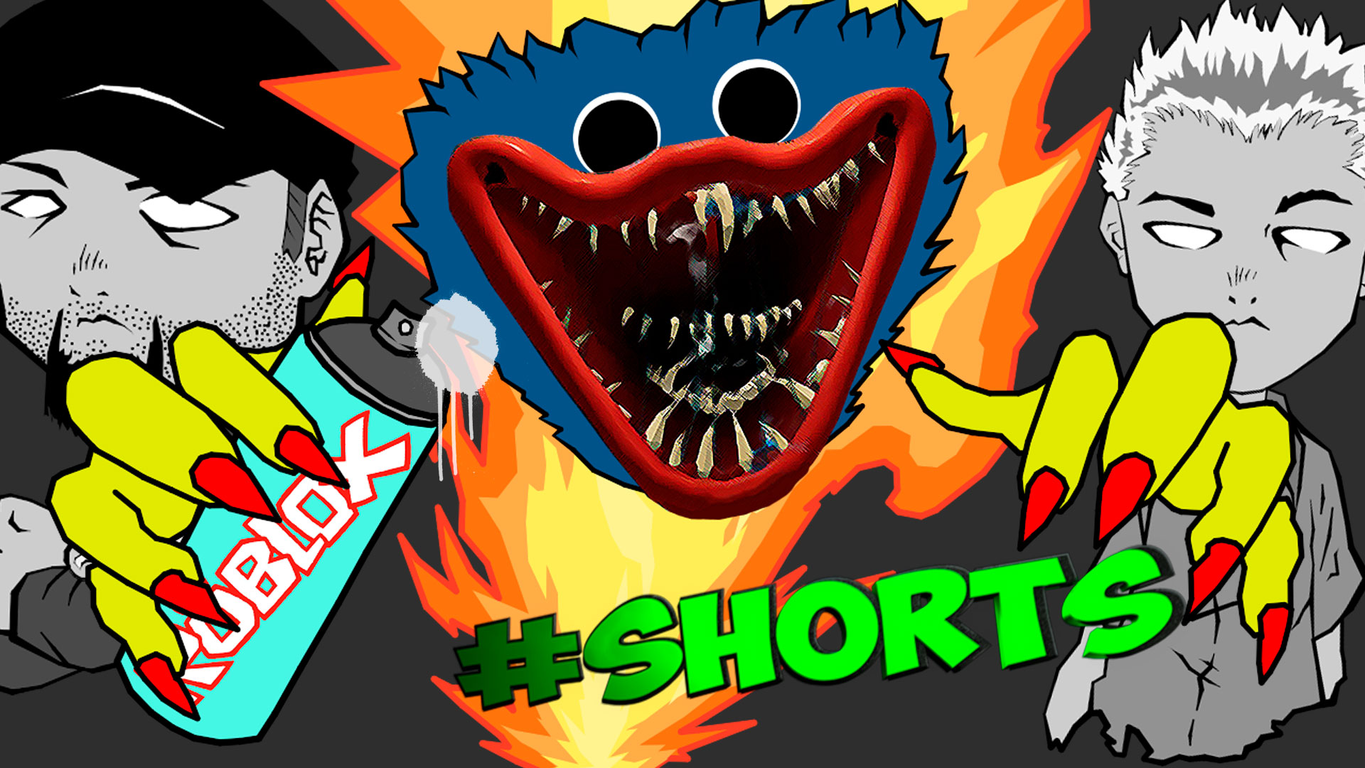 РИСУЮ страшного Хаги Ваги в РОБЛОКС  How to draw HUGGY WUGGY in ROBLOX #shorts.mp4