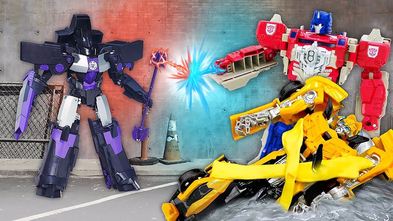 Игры битвы онлайн - Бамблби и Оптимус Прайм против Мегатрона! - Сборник видео машинки и Трансформеры