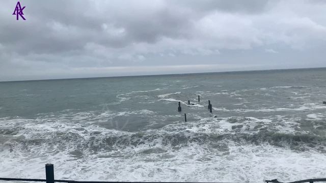 Крым. ЮБК. Симеиз. Красивый шторм в 4К! 29.11.23