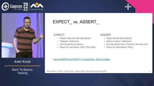 Back to Basics C++ Testing - Amir Kirsh - CppCon 2022