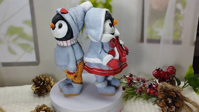 Ватные игрушки на ëлочку/ ëлочные игрушки/пингвины/ игрушки из ваты