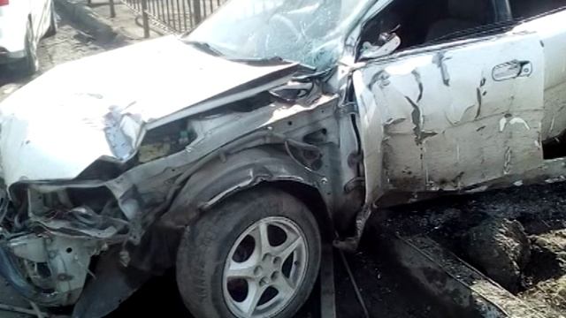 ДТП на Луговой -  Эксив в леерах.