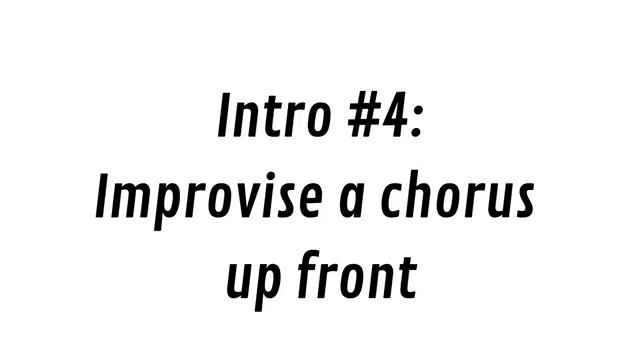 7 вступлений к джазовым стандартам / 7 Intros to Play on Jazz Standards